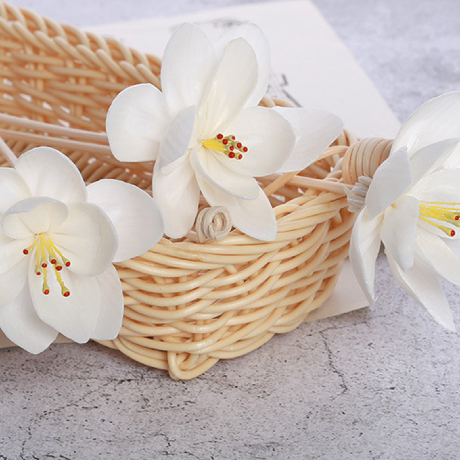 3pcs Flower Rattan Reeds Fragrance Diffuser Non-fire Replacement Refill ...