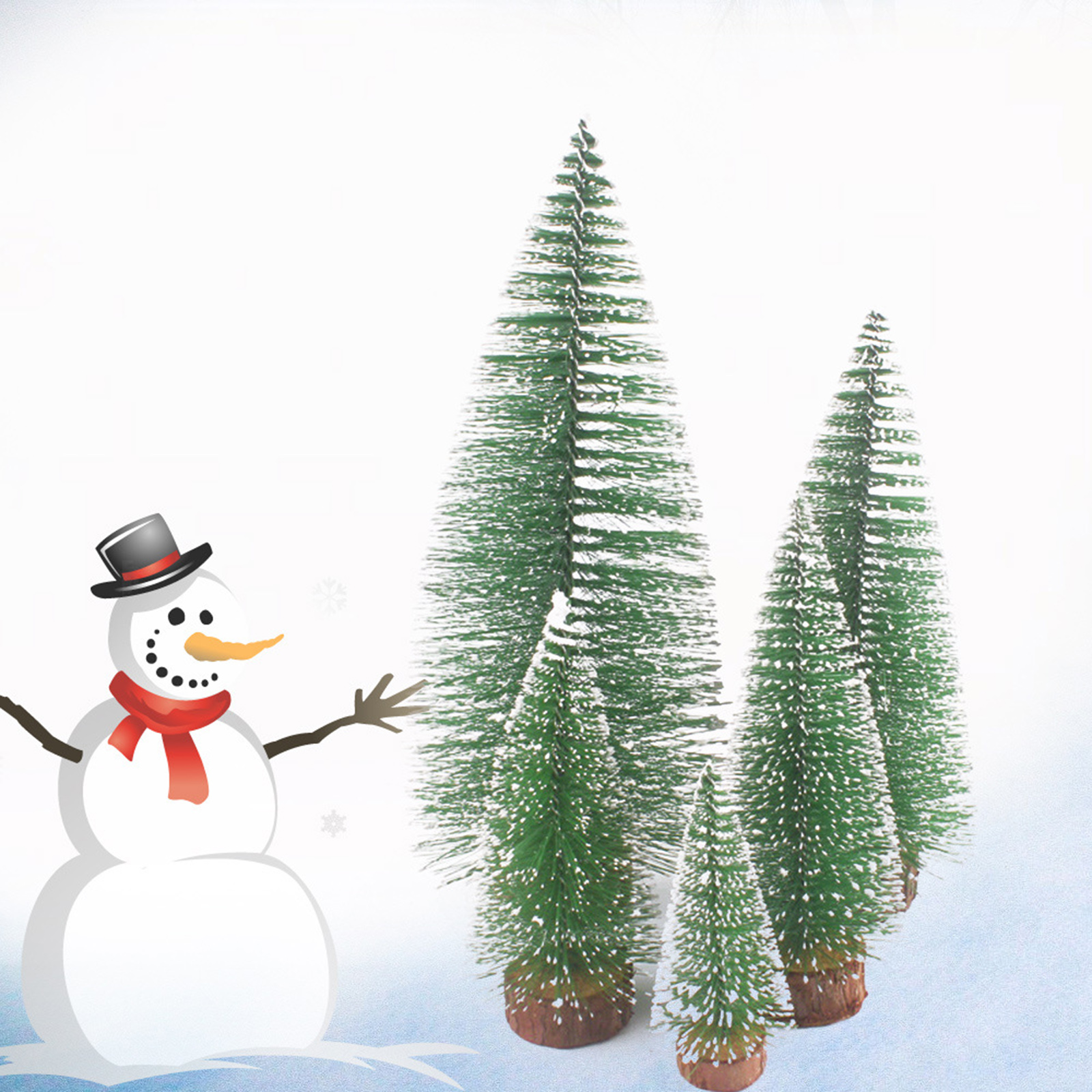 [YP-dfyr756yicg] 3PCS/Set Mini Christmas Tree Home Decorations Snow ...