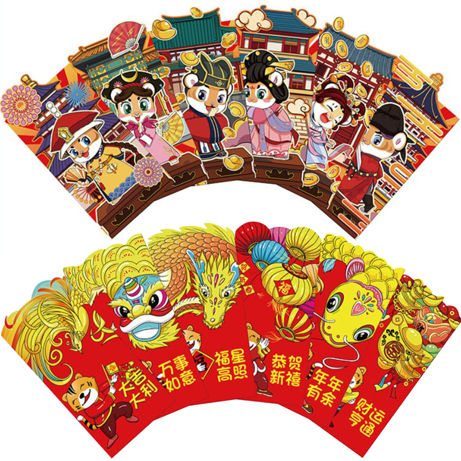 [JYA store] 6pcs/set Cartoon Red Envelope 2022 Chinese New Year Red ...